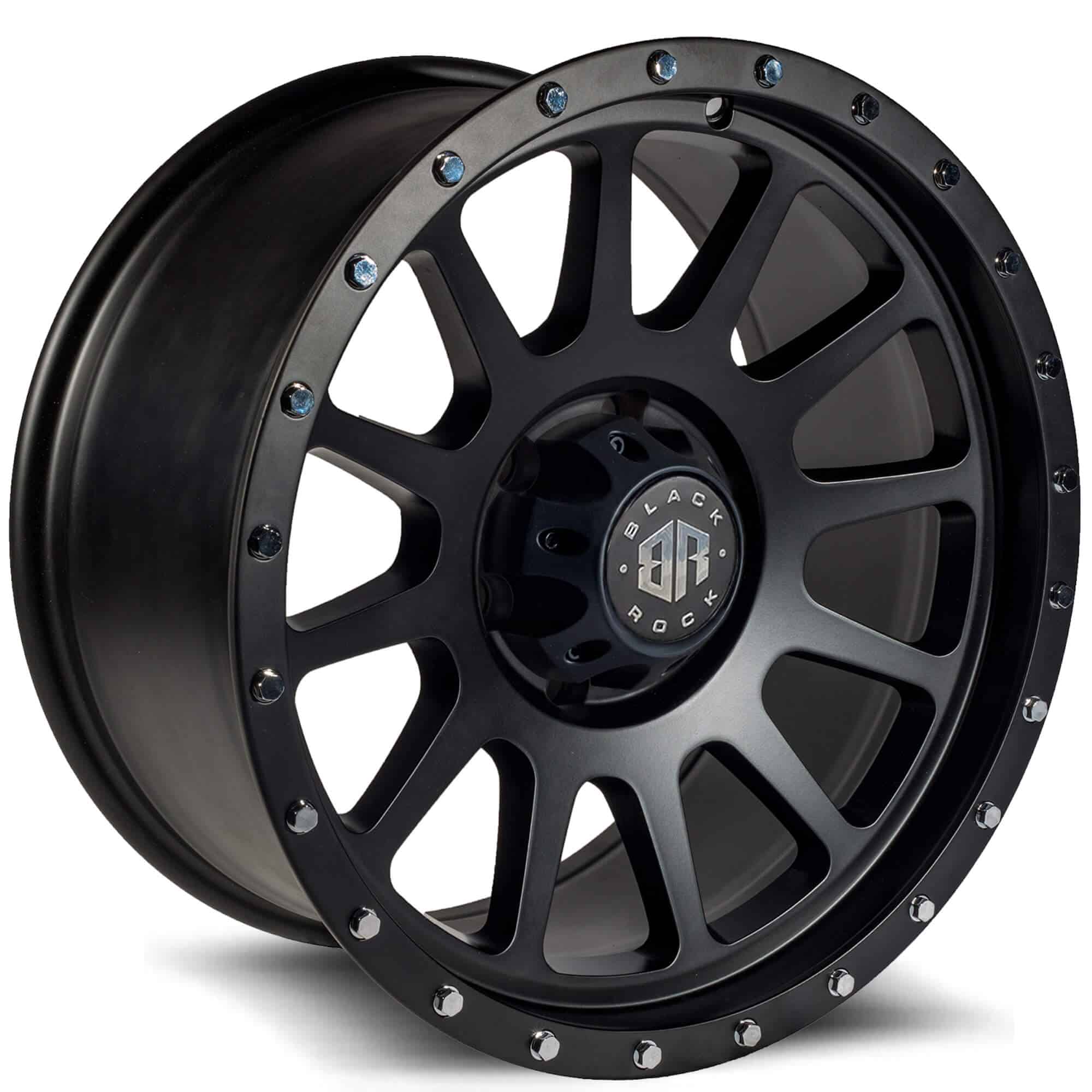 BLACK ROCK OMEGA SATIN BLACK 18X9 6X139.7 WHEEL | CNC WHEELS