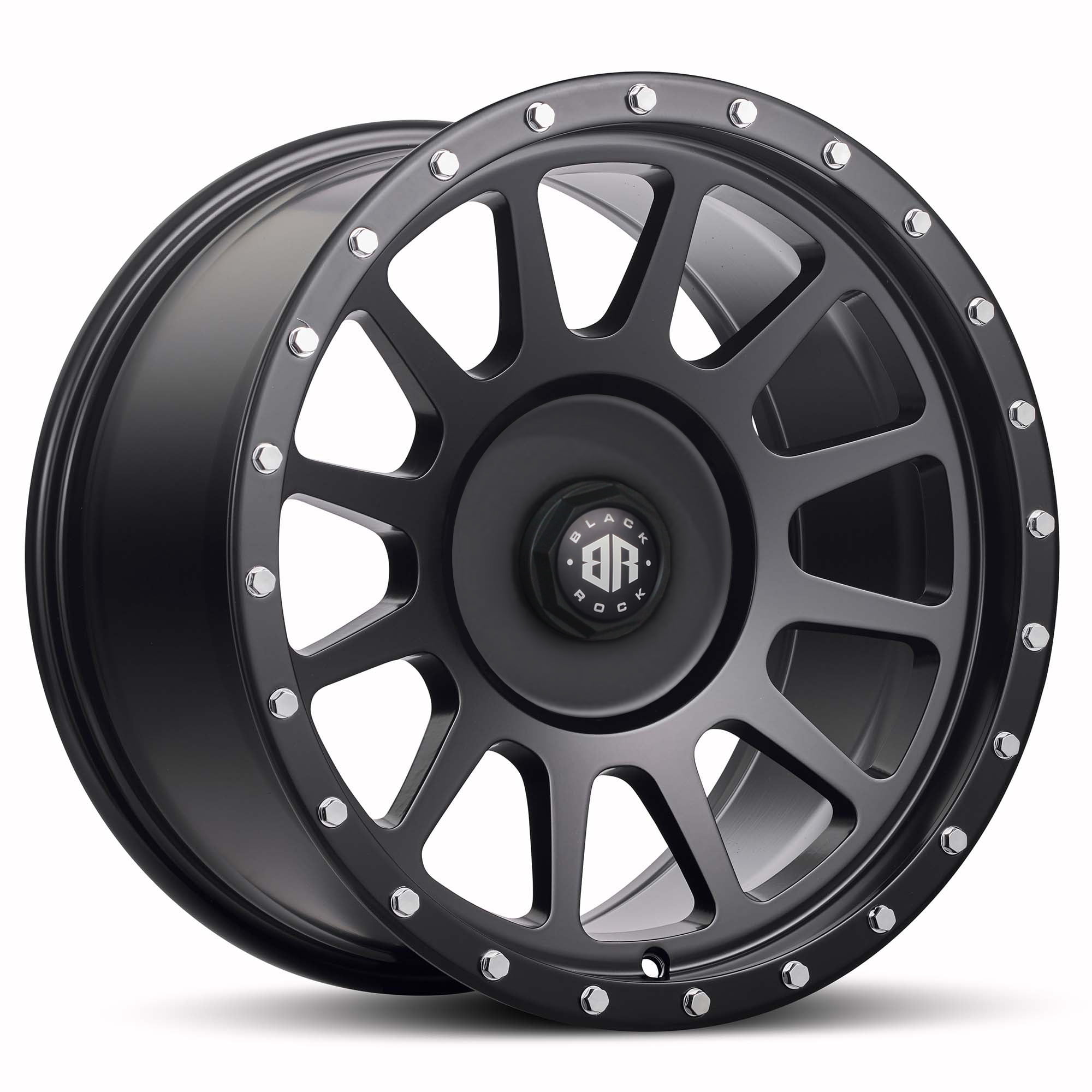 BLACK ROCK OMEGA SATIN BLACK 17X9 5X130 WHEEL - CNC Wheels