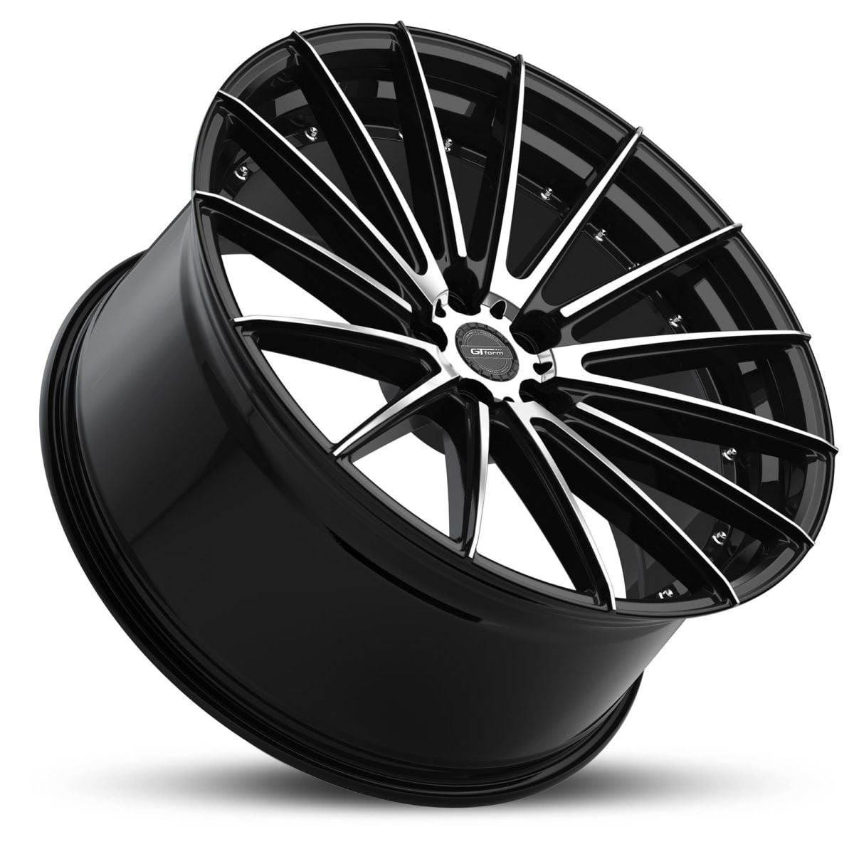 GT FORM ANVIL GLOSS BLACK MACHINED FACE 19X9.5 5X112 WHEEL | CNC Wheels