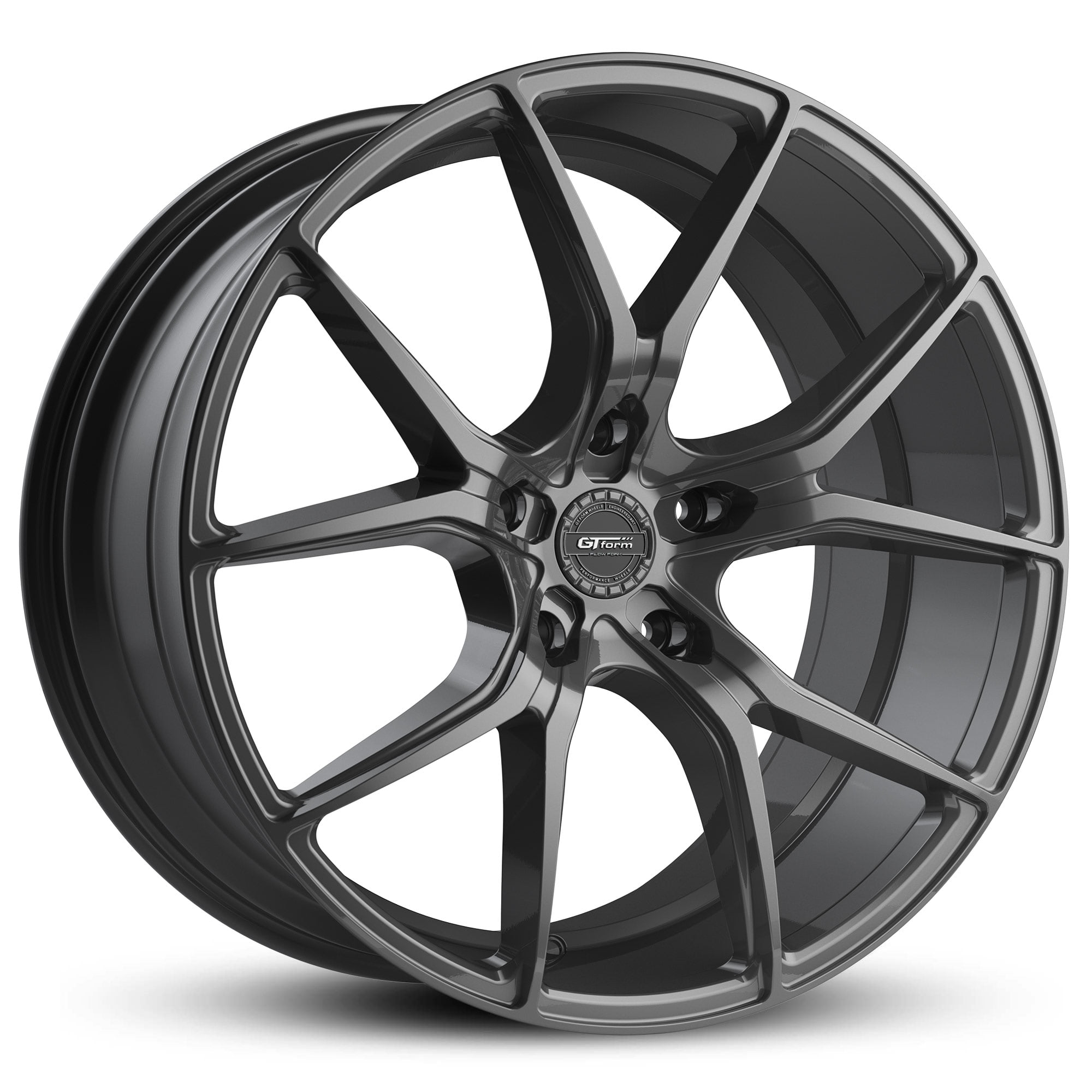 GT FORM VENOM GLOSS GRAPHITE 22X10 5X127 WHEEL & TYRE PACKAGE - CNC Wheels