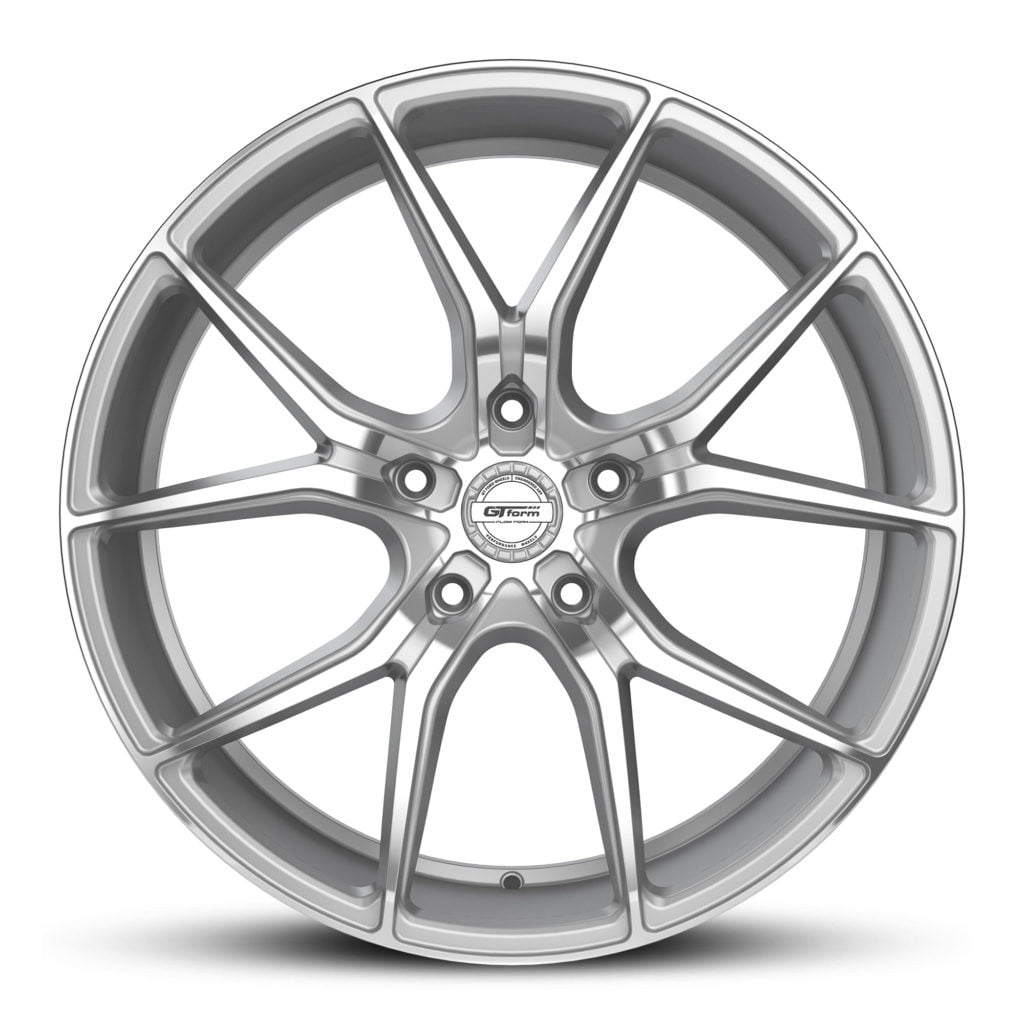 GT FORM VENOM SILVER MACHINED FACE 20X8.5 5X120 WHEEL - CNC Wheels