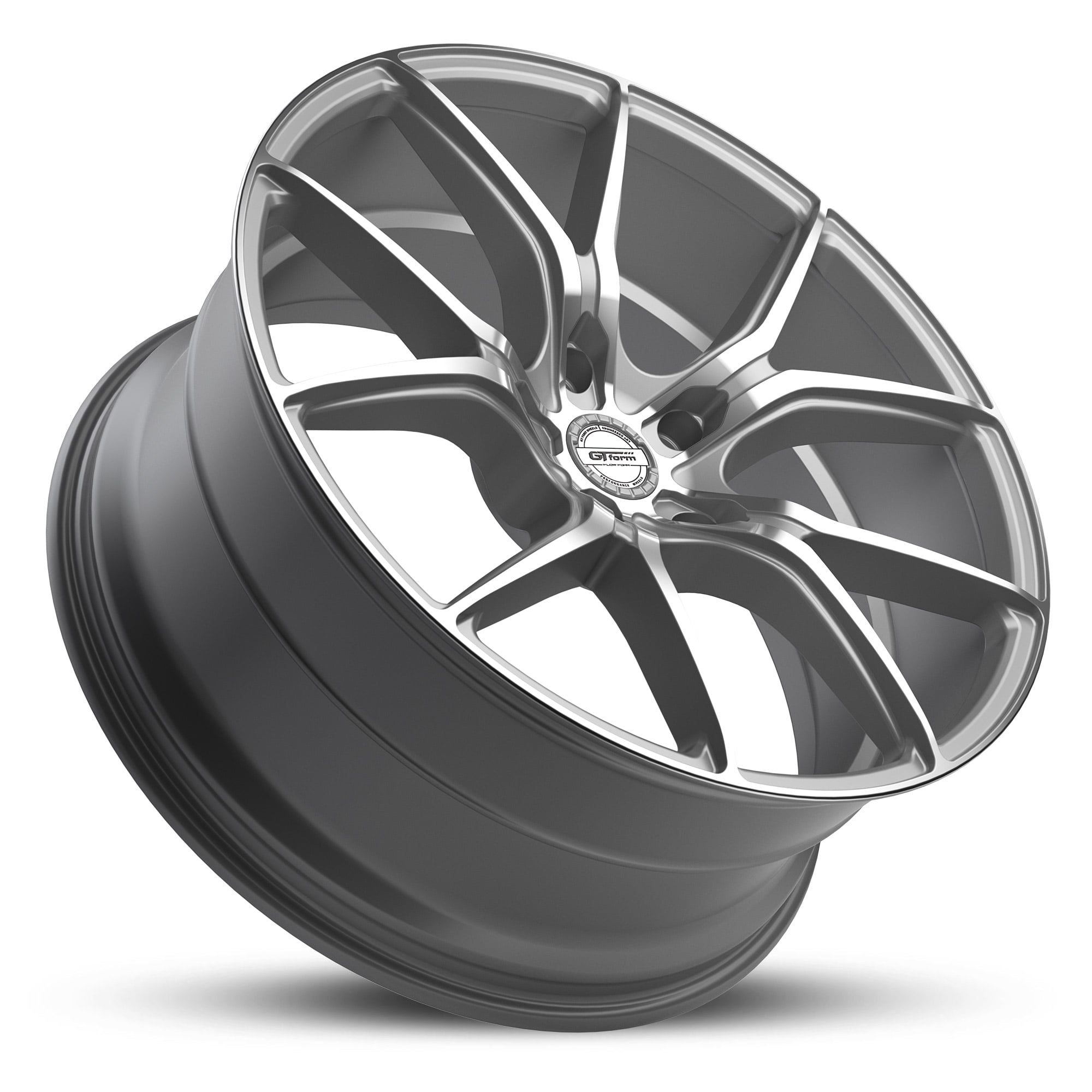 GT FORM VENOM SILVER MACHINED FACE 20X8.5 5X120 WHEEL - CNC Wheels