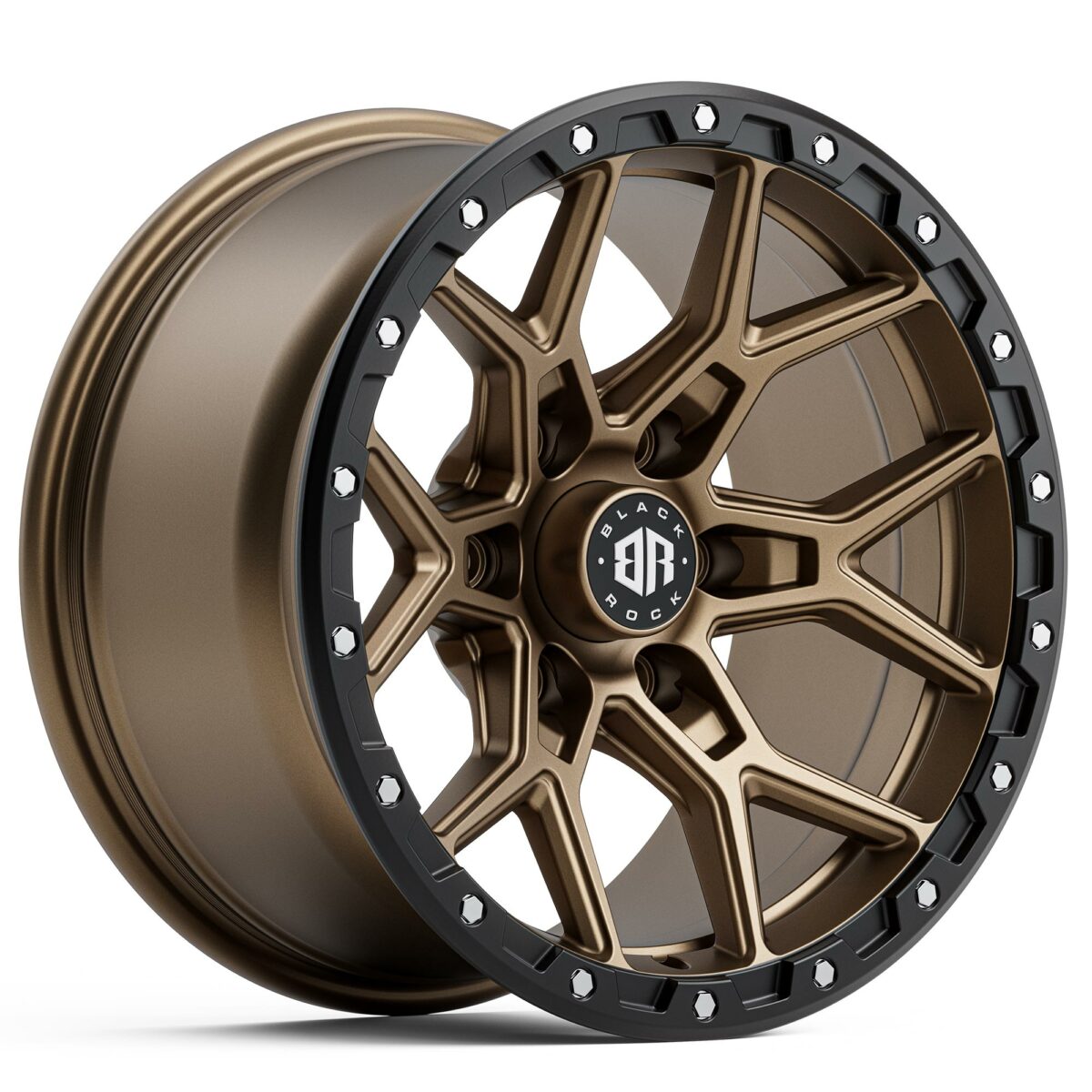 BLACK ROCK VIPER DARK BRONZE BLACK RING 17X9 6X139.7 WHEEL - CNC Wheels