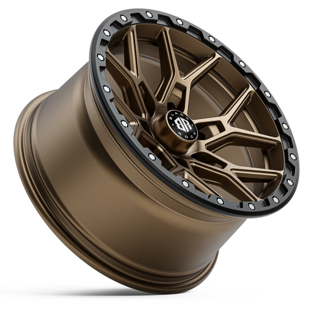 BLACK ROCK VIPER DARK BRONZE BLACK RING 17X9 6X139.7 WHEEL - CNC Wheels