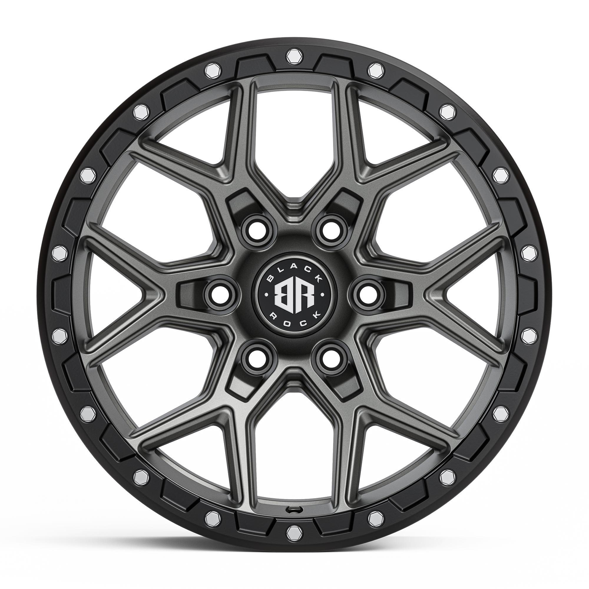 BLACK ROCK VIPER GUNMETAL GREY BLACK RING 17X9 6X139.7 WHEEL & TYRE ...