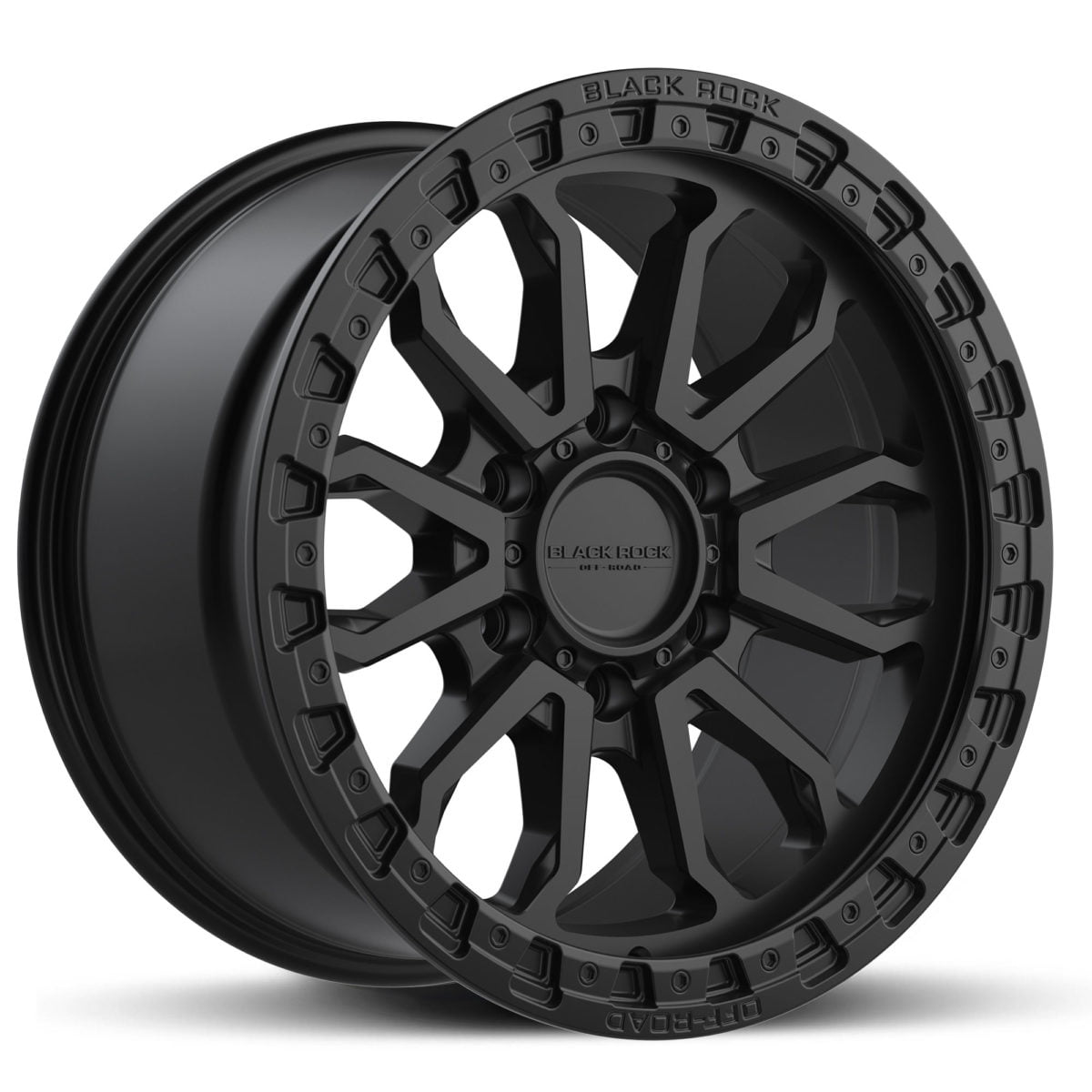 BLACK ROCK COBRA SATIN BLACK 20X9 6X139.7 WHEEL & TYRE PACKAGE - CNC Wheels