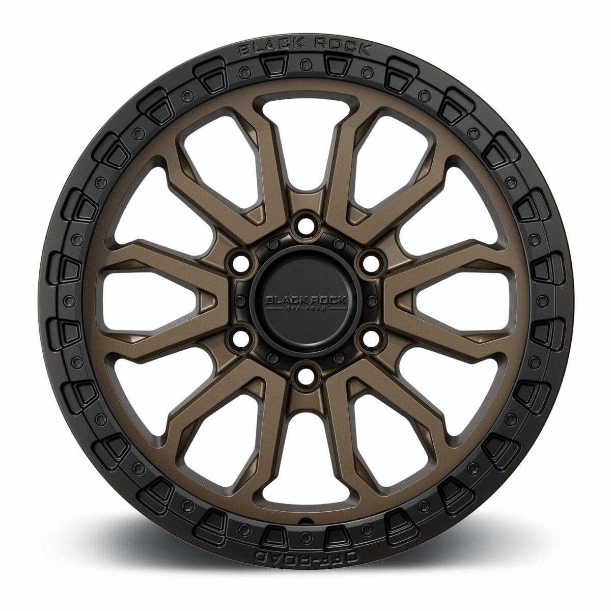 BLACK ROCK COBRA WHEELS DARK BRONZE BLACK RING 17X9 6X139.7 | 4X4 RIMS