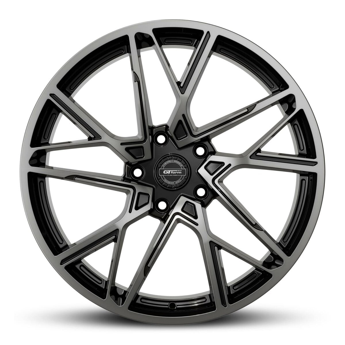 GT FORM INTERFLOW GLOSS BLACK TINTED 20X8.5 5X112 WHEEL & TYRE PACKAGE ...