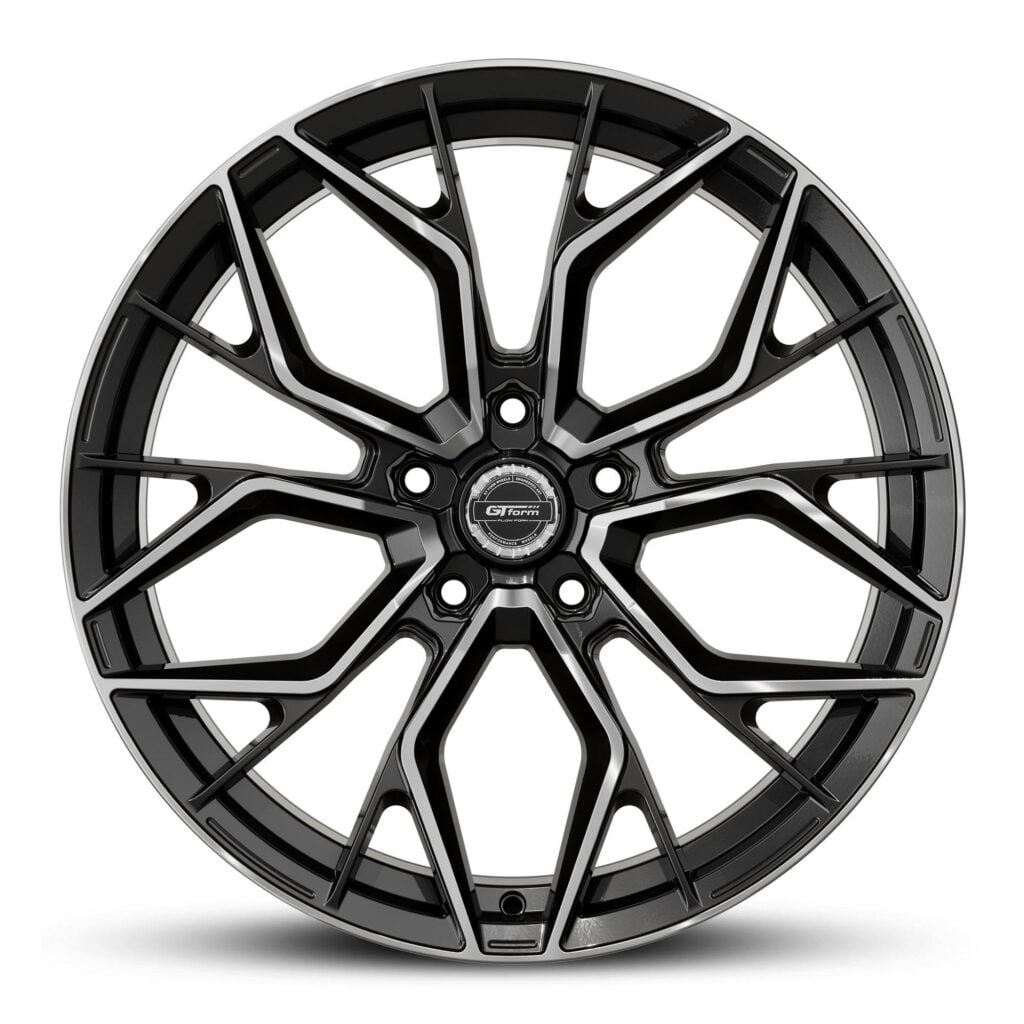 GT FORM MARQUEE GLOSS BLACK MACHINED FACE 18X8 5X105 WHEEL & TYRE ...