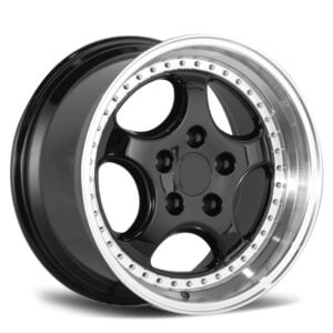 REP 879 PC BLACK MACHINED LIP 18X9.5 5X130 WHEEL - CNC Wheels
