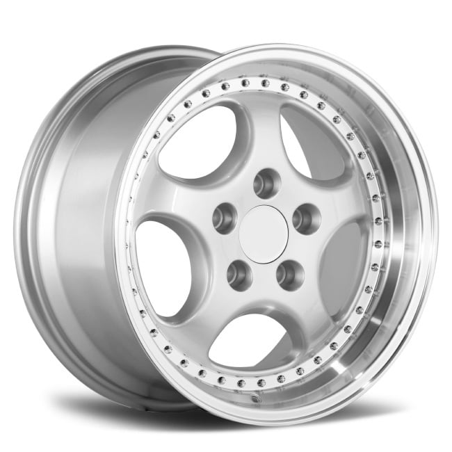 REP 879 PC SILVER MACHINED LIP 18X9.5 5X130 WHEEL - CNC Wheels