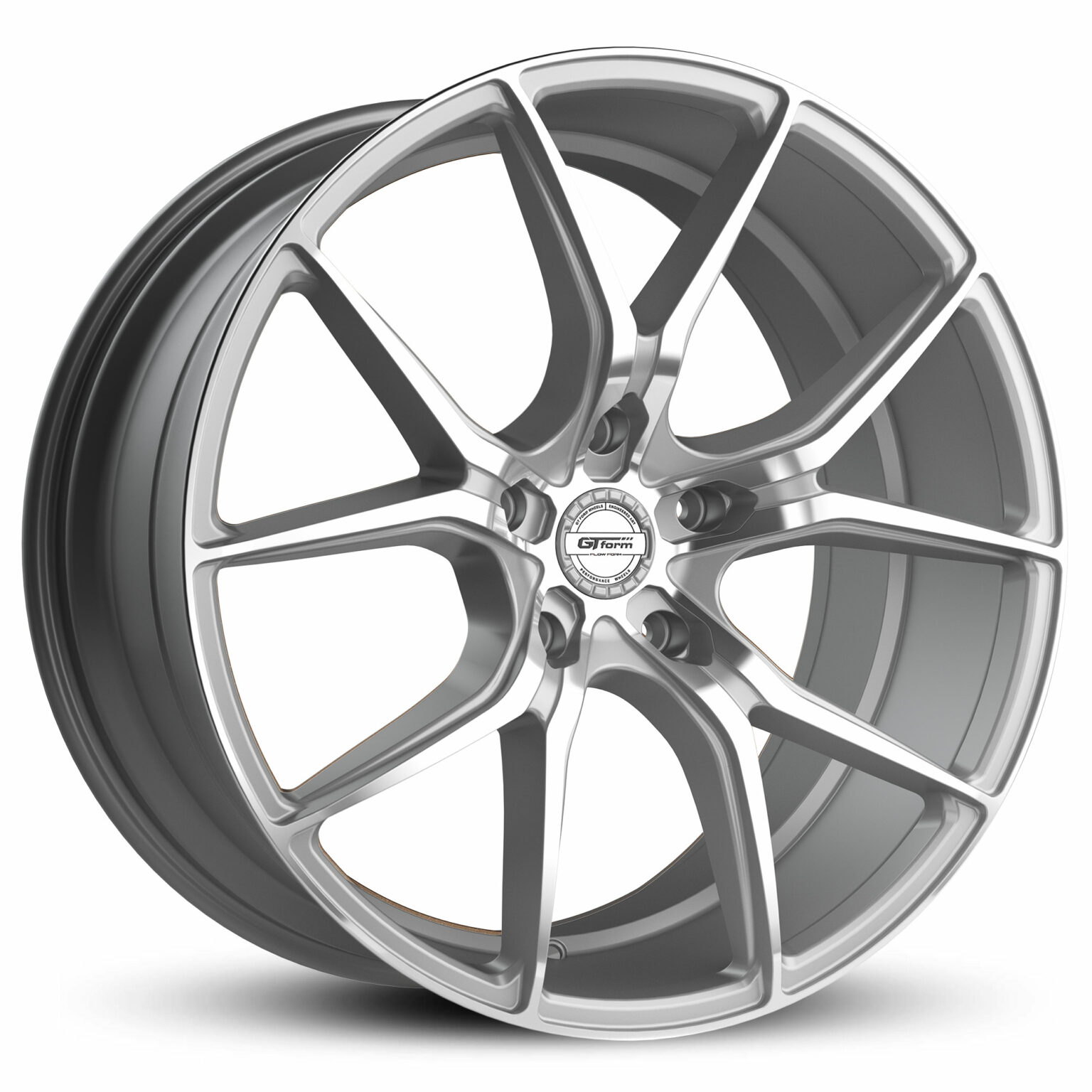 GT FORM VENOM SILVER MACHINED FACE 19X8.5 5X120 WHEEL WHEEL | CNC Wheels