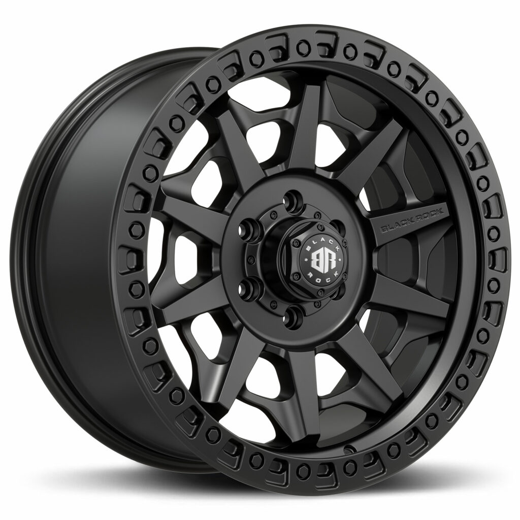 BLACK ROCK CAGE SATIN BLACK 20X9 6X139.7 WHEEL - CNC Wheels