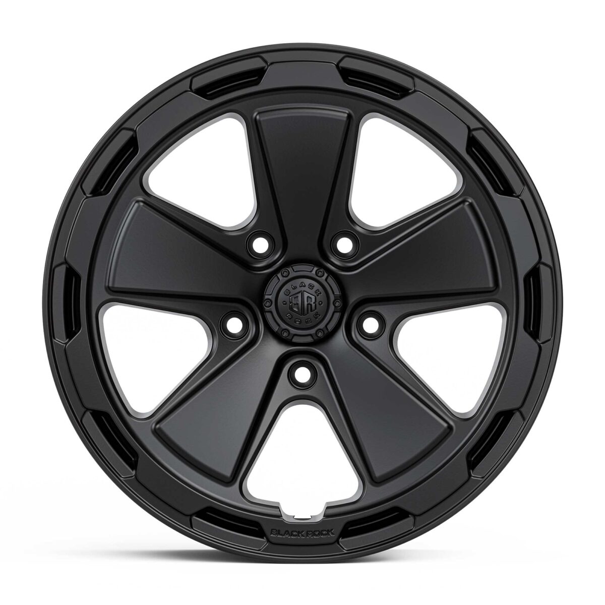 BLACK ROCK SUMMIT SATIN BLACK 18X8 5X110 WHEEL - CNC Wheels