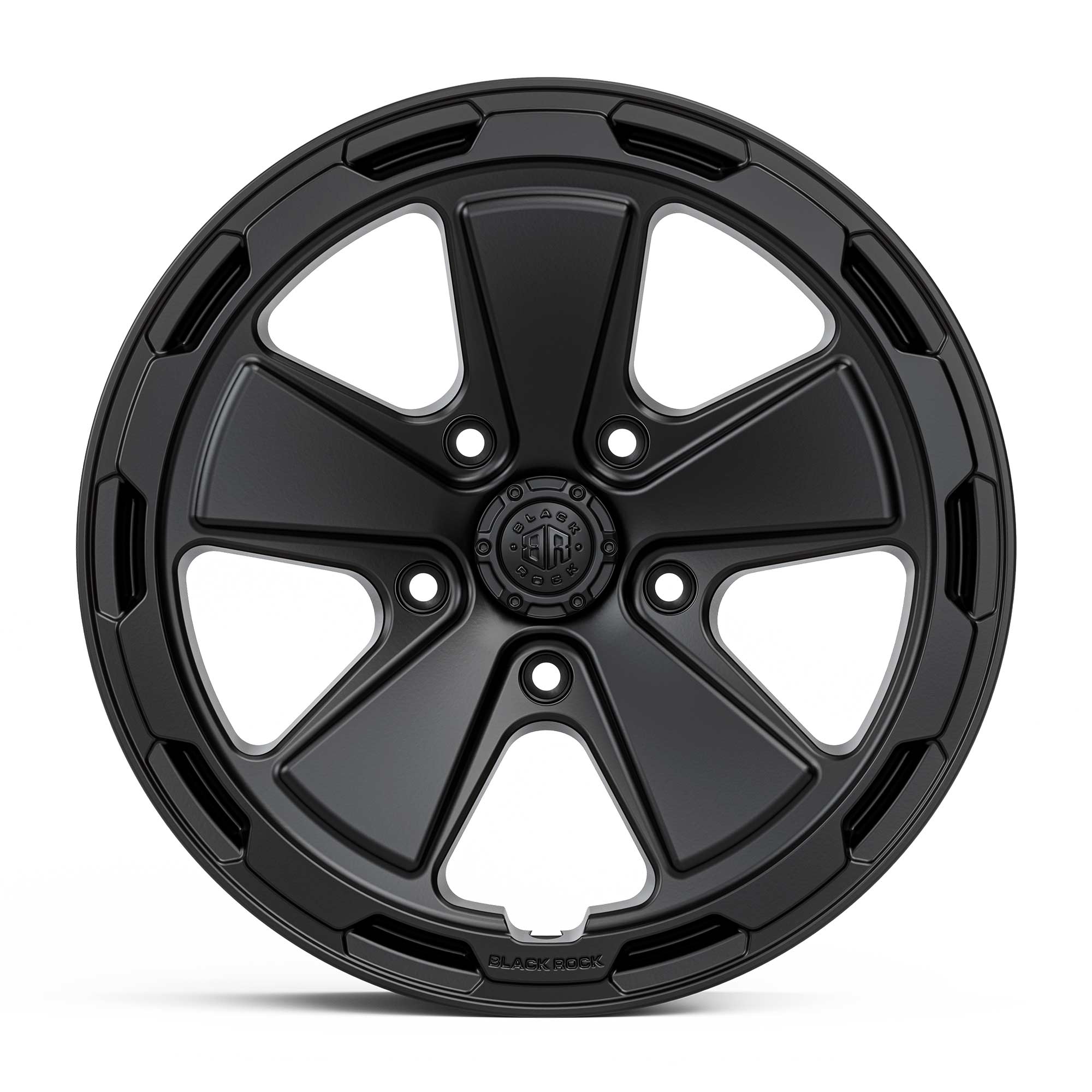 BLACK ROCK SUMMIT SATIN BLACK 18X8 5X115 WHEEL - CNC Wheels
