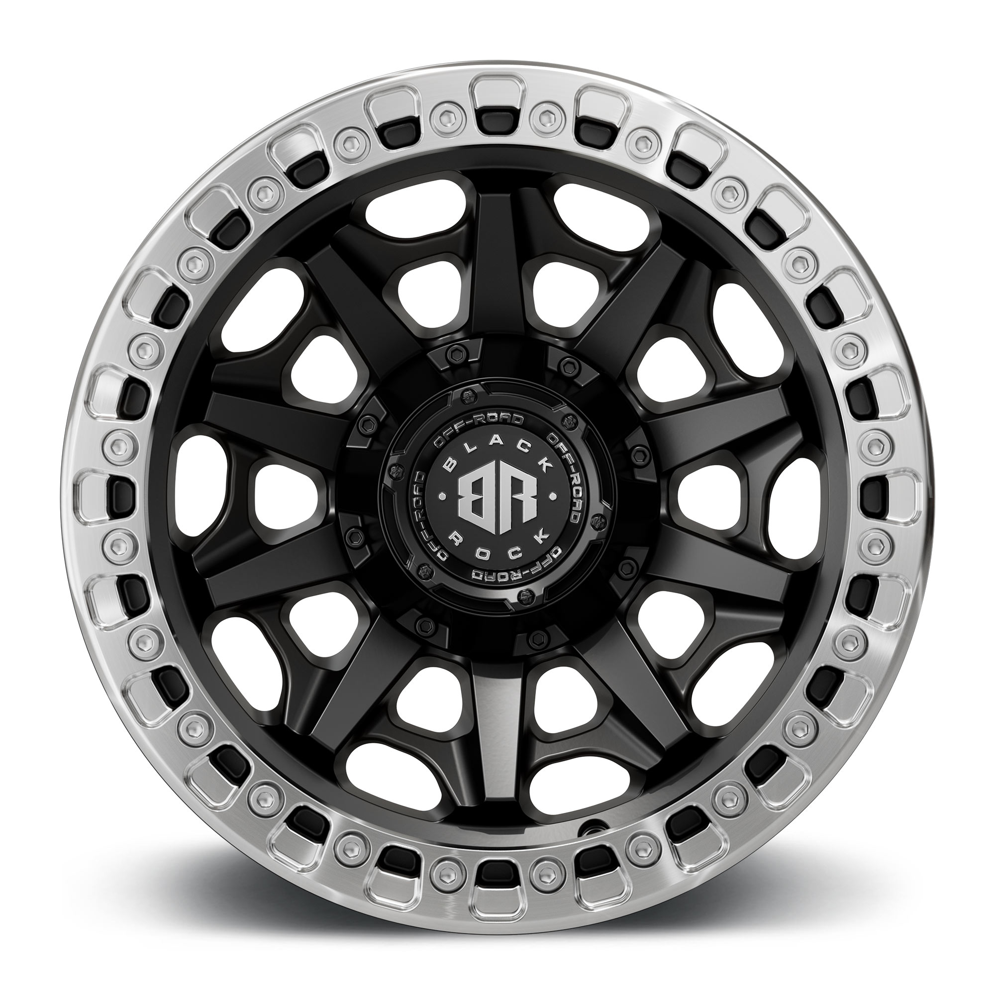 BEADLOCK RIMS BLACK ROCK CAGE SATIN BLACK 17X9 6X135