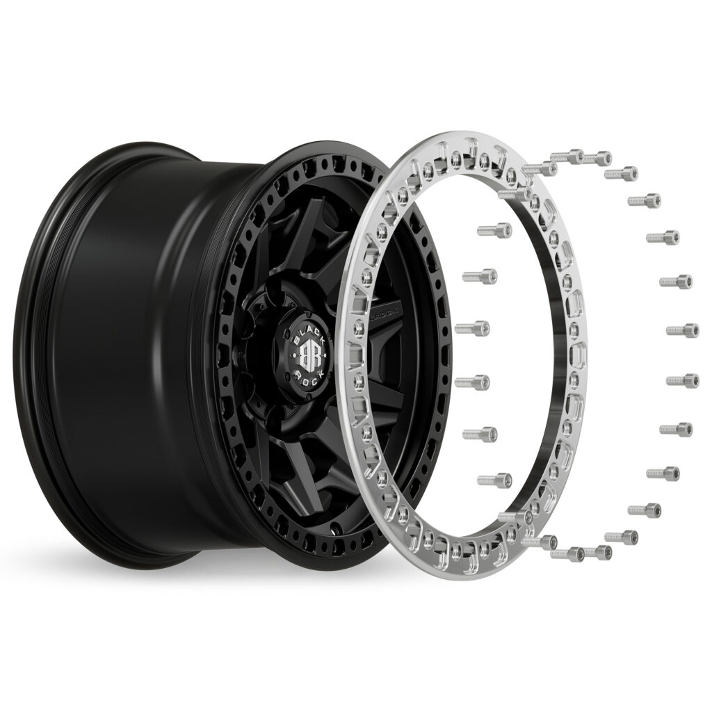 BEADLOCK RIMS BLACK ROCK CAGE SATIN BLACK 17X9 6X130