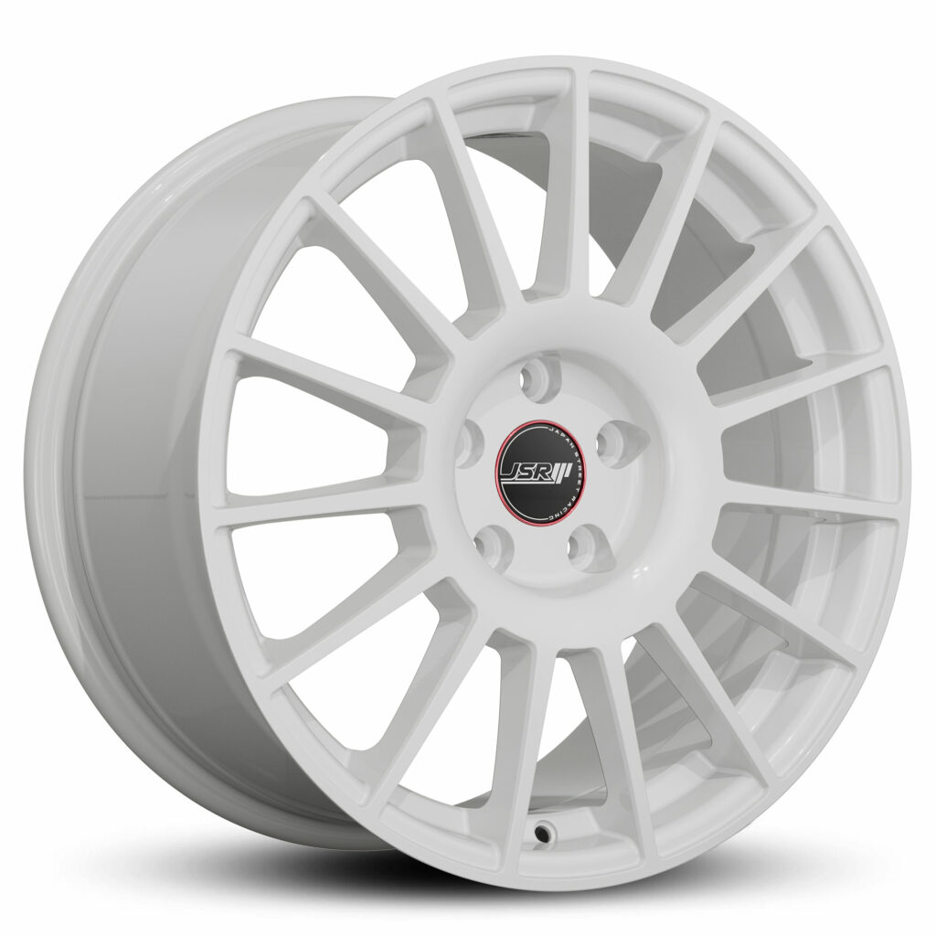 RALLY WHEELS JSR ST24 GLOSS WHITE 18X8 5X114.3 WHEEL