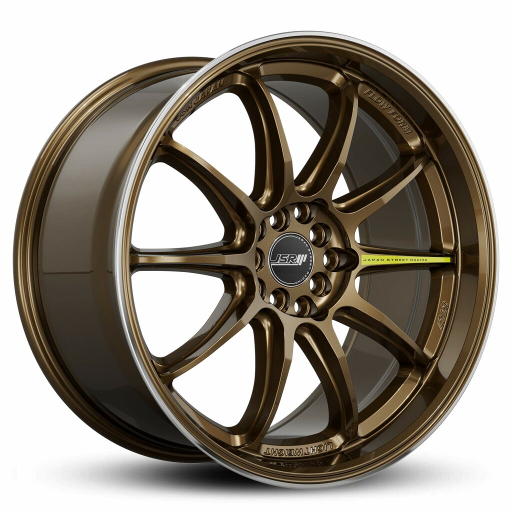 RACING WHEELS JSR ST37 DARK BRONZE MACHINED LIP 19X9.5 5X112 WHEEL
