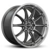 RACING WHEELS JSR ST37 GUNMETAL GREY MACHINED LIP 18X8.5 5X100 WHEEL