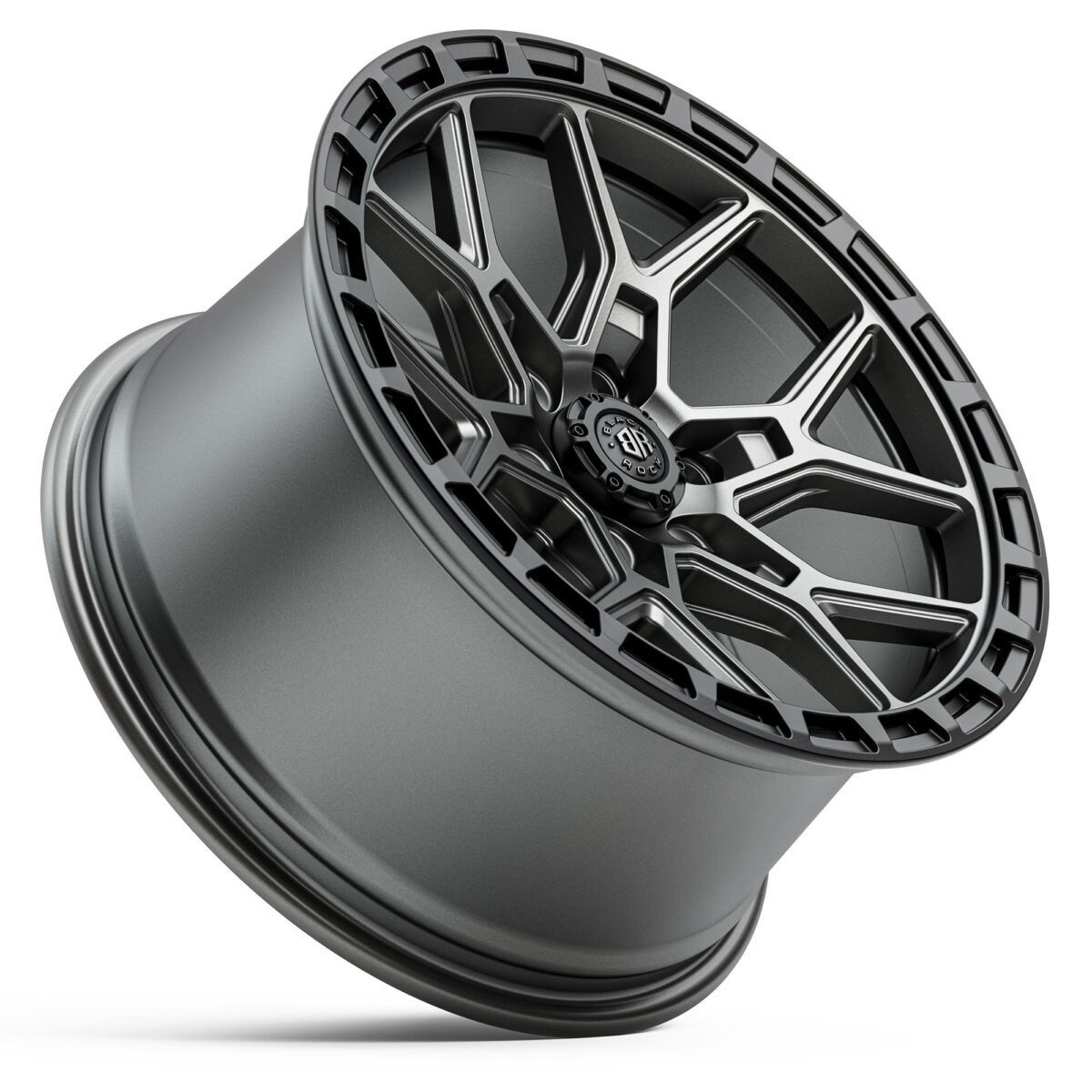 BLACK ROCK VIPER GUNMETAL GREY BLACK RING 17X9 6X139.7 WHEEL & TYRE ...