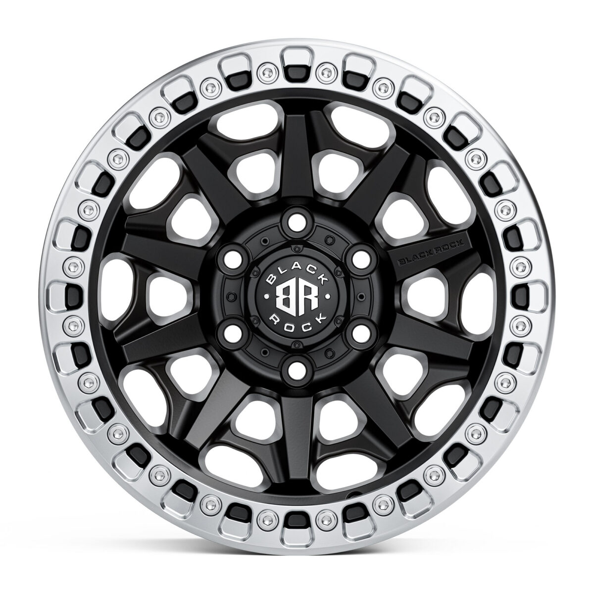 BLACK ROCK CAGE BEADLOCK SATIN BLACK 17X9 6X139.7 WHEEL & TYRE PACKAGE ...