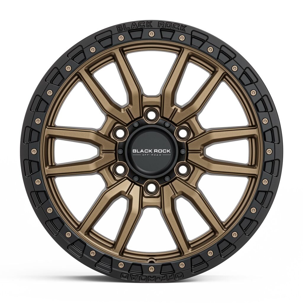 4X4 WHEELS BLACK ROCK RAMBLER DARK BRONZE 17X8.5 6X139.7 RIMS