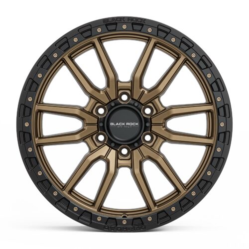 BLACK ROCK RAMBLER DARK BRONZE WITH BLACK RING 20X9 6X139.7 WHEEL - CNC ...