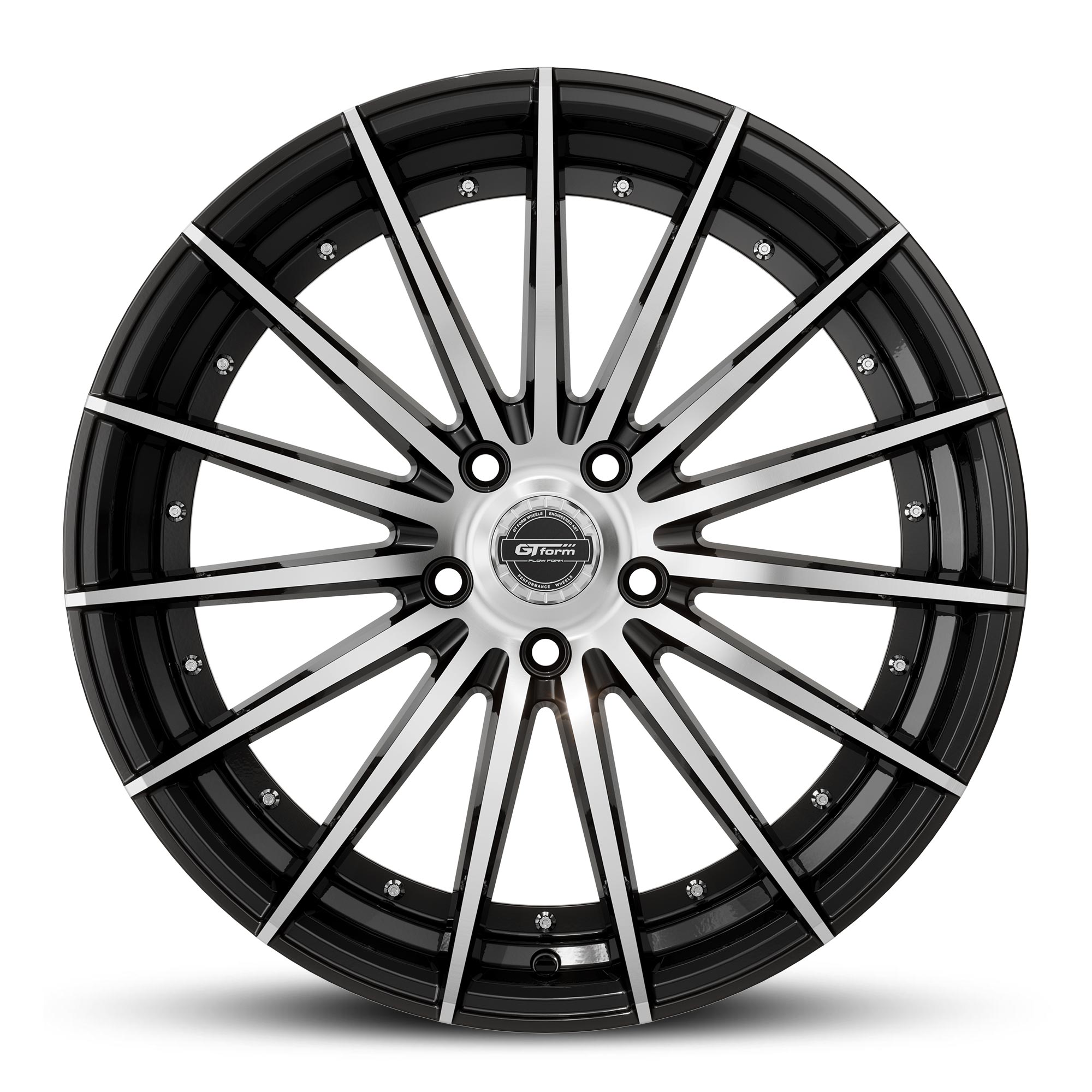 GT FORM ANVIL GLOSS BLACK MACHINED FACE 19X9.5 5X114.3 WHEEL | CNC Wheels