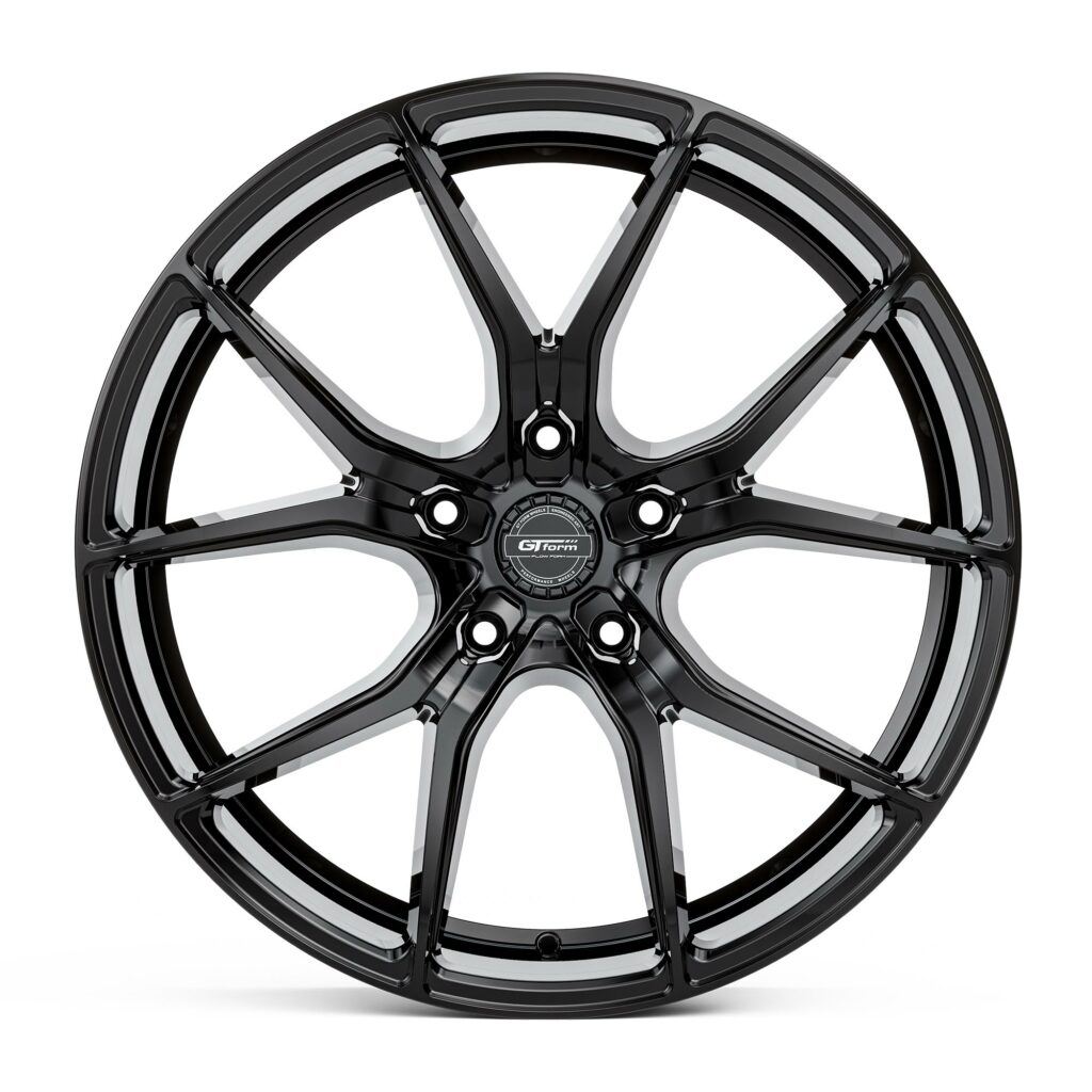GT FORM VENOM GLOSS BLACK 19X8.5 5X108 WHEEL & TYRE PACKAGE - CNC Wheels