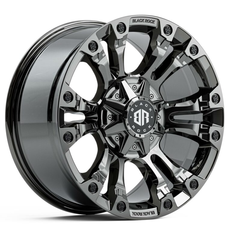 BLACK ROCK FORCER BLACK CHROME 20X9 6X139.7 WHEEL - CNC Wheels