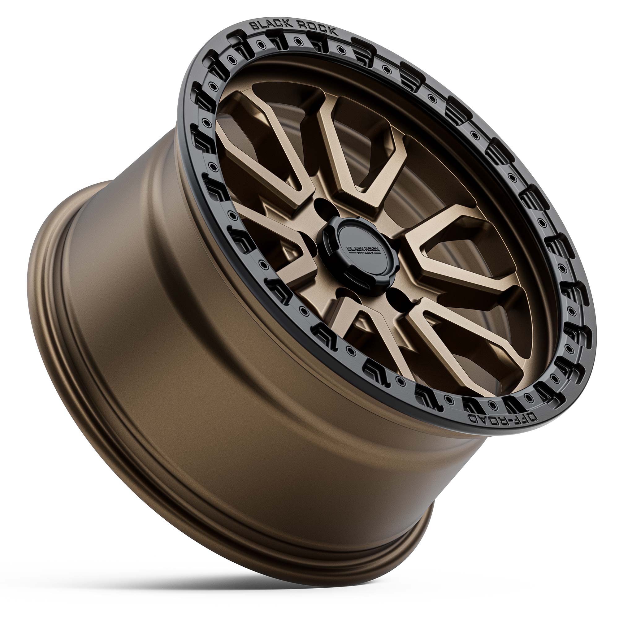 BLACK ROCK COBRA DARK BRONZE WITH BLACK RING 17X9 6X114.3 WHEEL & TYRE ...