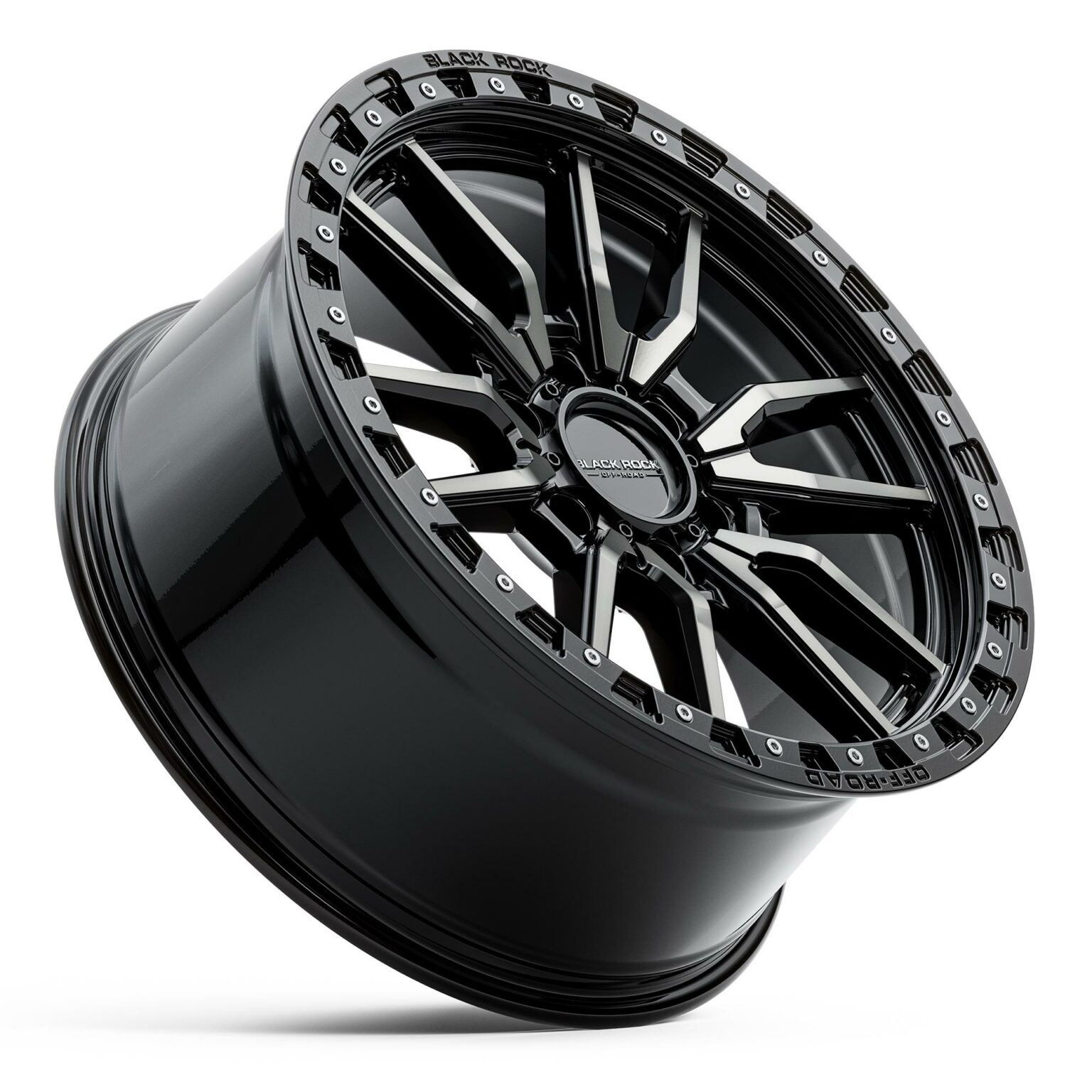 BLACK ROCK RAMBLER GLOSS BLACK TINTED 20X9 6X139.7 WHEEL - CNC Wheels