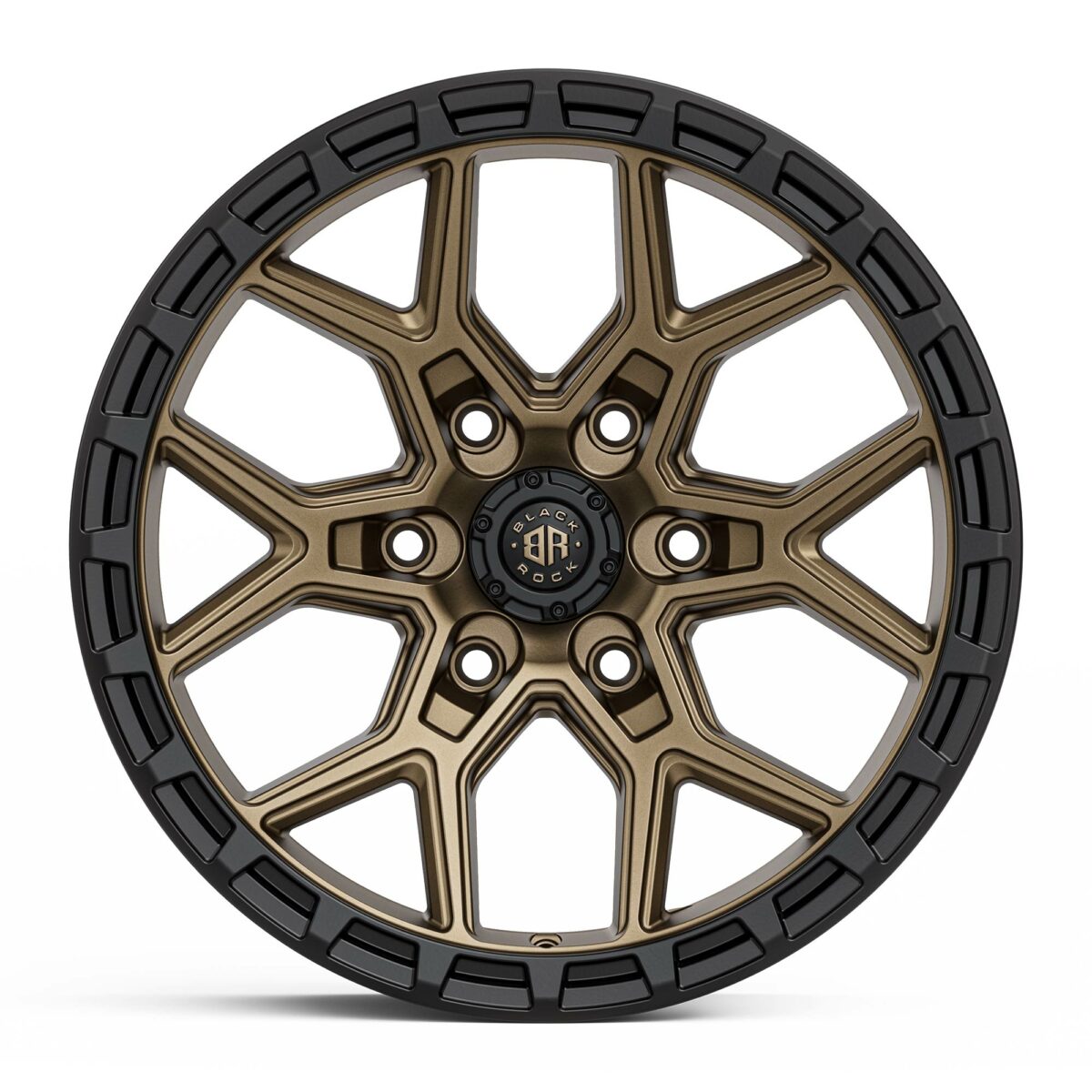 BLACK ROCK VIPER DARK BRONZE BLACK RING 17X9 6X139.7 WHEEL - CNC Wheels