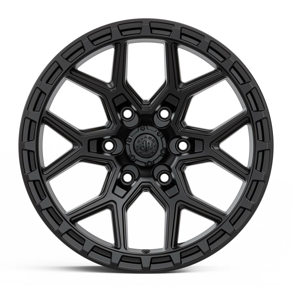 BLACK ROCK VIPER SATIN BLACK 17X9 6X139.7 WHEEL - CNC Wheels