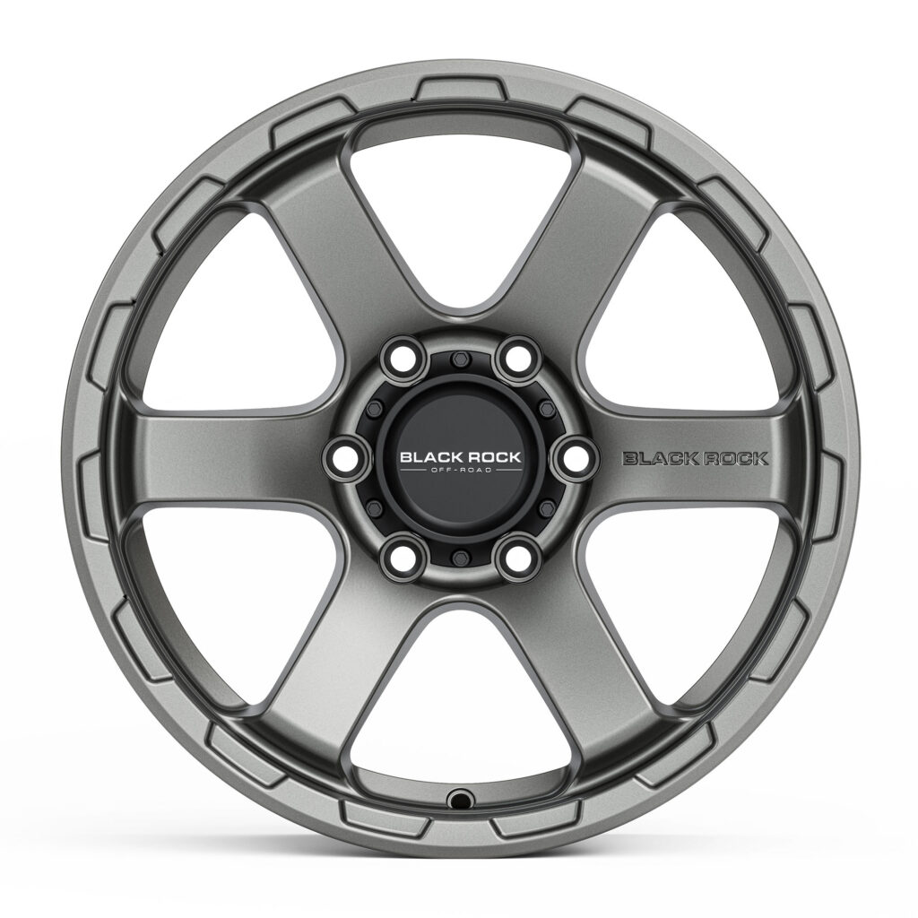 BLACK ROCK GRIP SATIN GUNMETAL GREY 17X9 6X139.7 WHEEL - CNC Wheels
