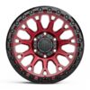 BLACK ROCK SPIDER WHEELS ILLUSION RED BLACK RING 17X9 6X139.7