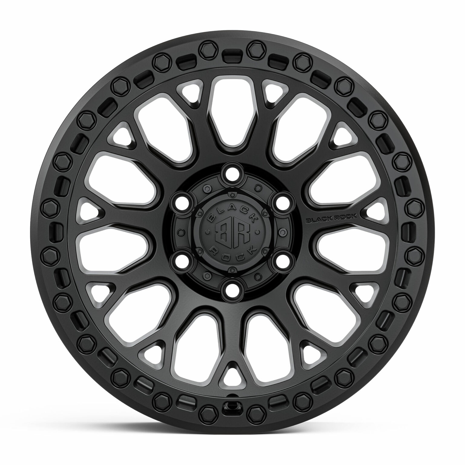 4X4 RIMS BLACK ROCK SPIDER SATIN BLACK 18 INCH 6X139.7
