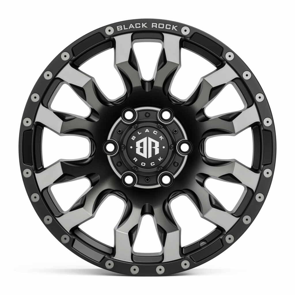 BLACK ROCK VULCAN MATTE BLACK TINTED 17X9 6X139.7 WHEEL - CNC Wheels