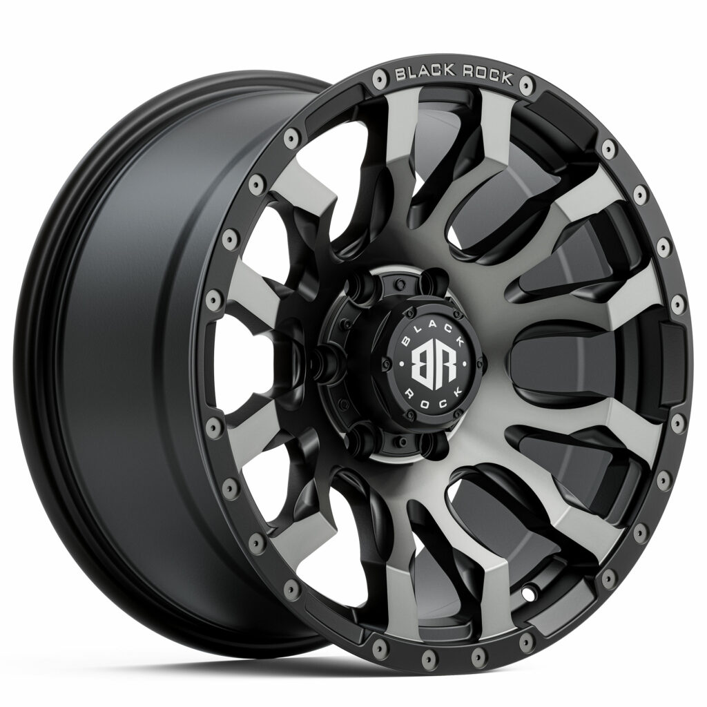 BLACK ROCK VULCAN MATTE BLACK TINTED 17X9 6X139.7 WHEEL - CNC Wheels