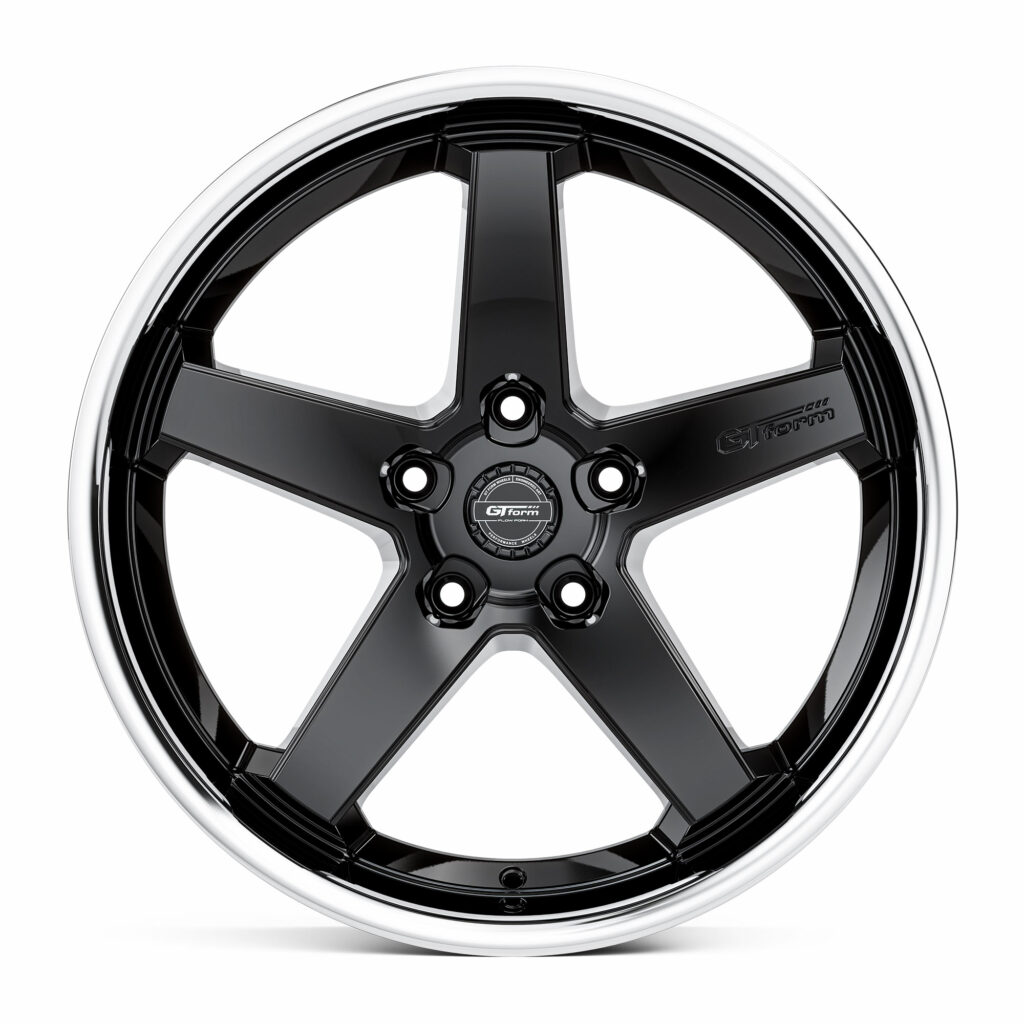 GT FORM LEGACY GLOSS BLACK WITH CHROME LIP 20X8.5 5X120 WHEEL WHEEL ...