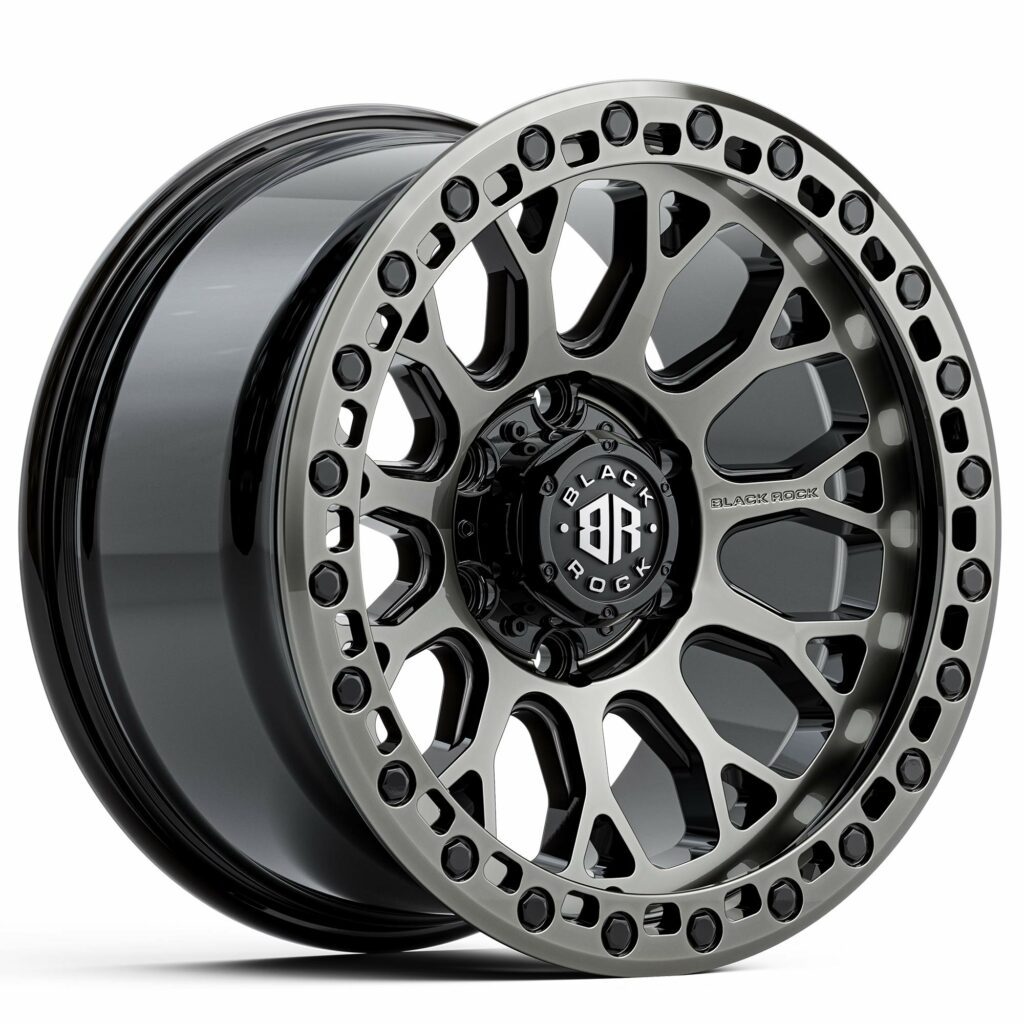 BLACK ROCK SPIDER WHEELS GLOSS BLACK TINTED 17X9 6X139.7