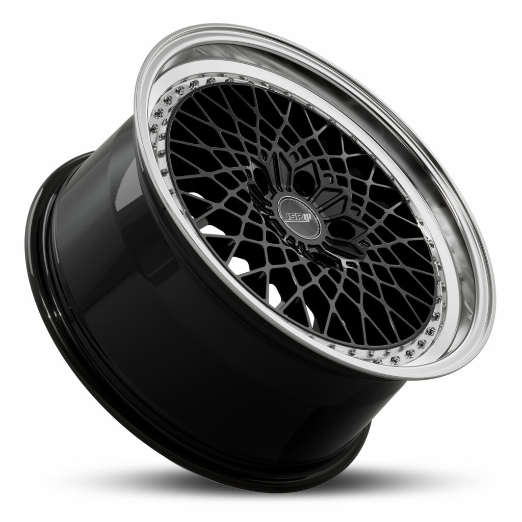 JSR ST19 GLOSS BLACK POLISHED LIP 18X8.5 5X120 WHEEL ONLY - CNC Wheels