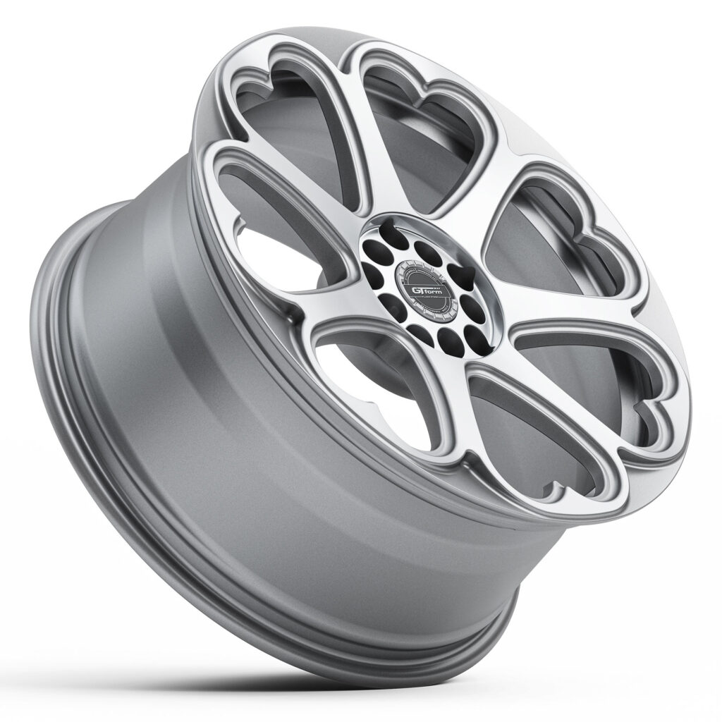 GT FORM HEARTS SILVER MACHINED 18X8.5 5X114.3 WHEEL | CNC Wheels