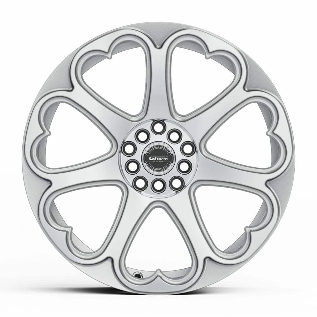GT FORM HEARTS SILVER MACHINED 18X8.5 5X114.3 WHEEL | CNC Wheels