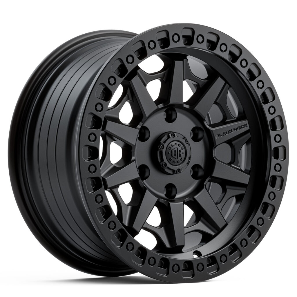 BLACK ROCK CAGE WHEELS SATIN BLACK 17X8 6X139.7 4X4 RIMS
