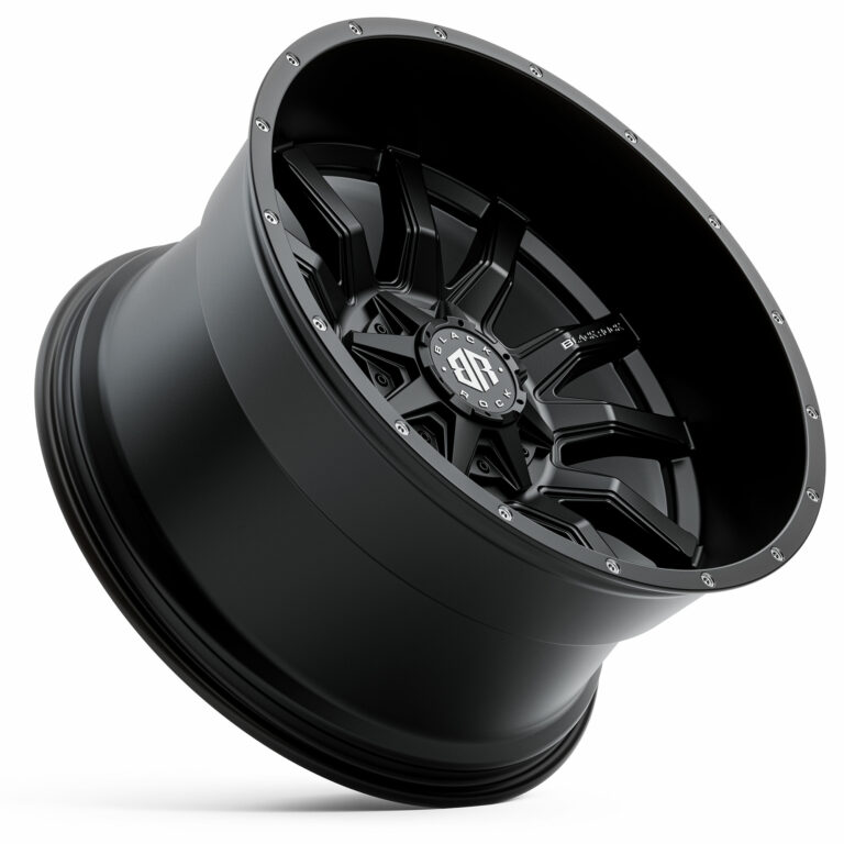 BLACK ROCK PREDATOR SATIN BLACK 22X12 6X139.7 WHEEL - CNC Wheels