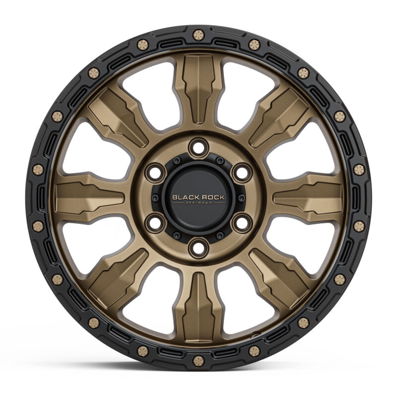 4X4 WHEELS BLACK ROCK VENTURE BRONZE 17X8.5 6X139.7 RIMS