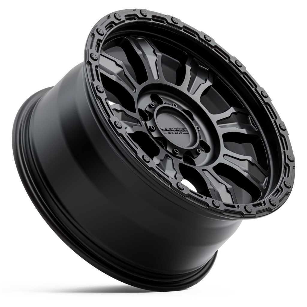 BLACK ROCK VENTURE SATIN BLACK 20X9 6X139.7 WHEEL - CNC Wheels