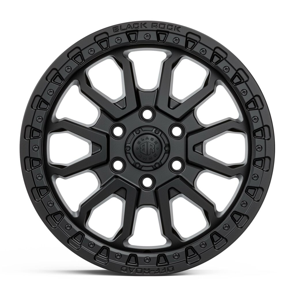 BLACK ROCK COBRA SATIN BLACK 16X7 6X120 WHEEL - CNC Wheels
